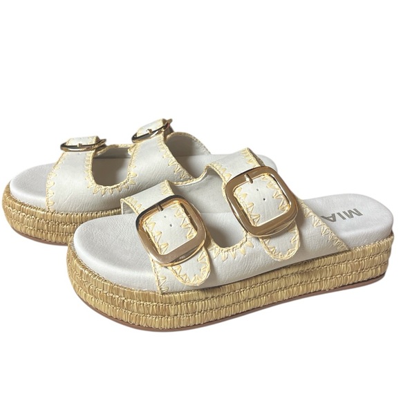 MIA | Shoes | Mia Mieko Two Strap Platform Sandals Seashell 8m | Poshmark